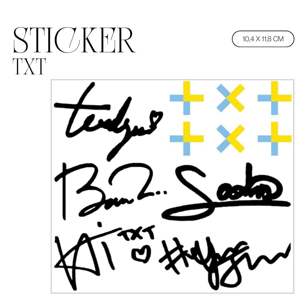 Jual STIKER TXT (1 SET) TANDA TANGAN TTD KPOP IDOL KOREA PREMIUM MURAH ...
