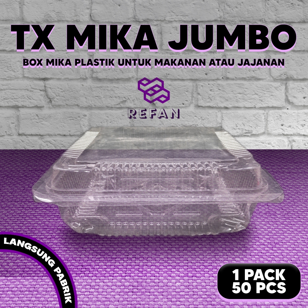 Jual Mika Plastik Kue Ukuran Jumbo / Mika Kotak Makanan Besar / Box ...