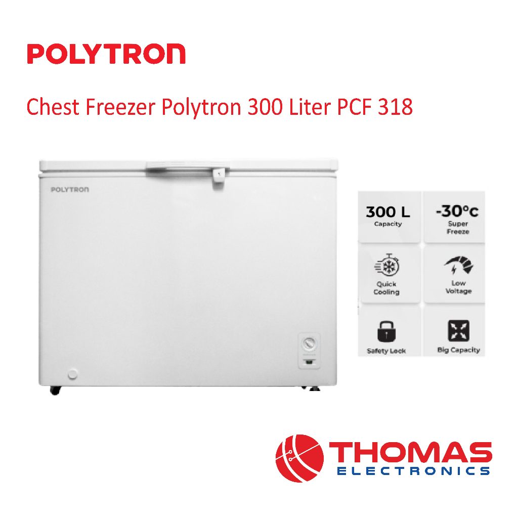 Jual Chest Freezer Box Polytron PCF318 PCF 318 300 L Garansi Resmi ...