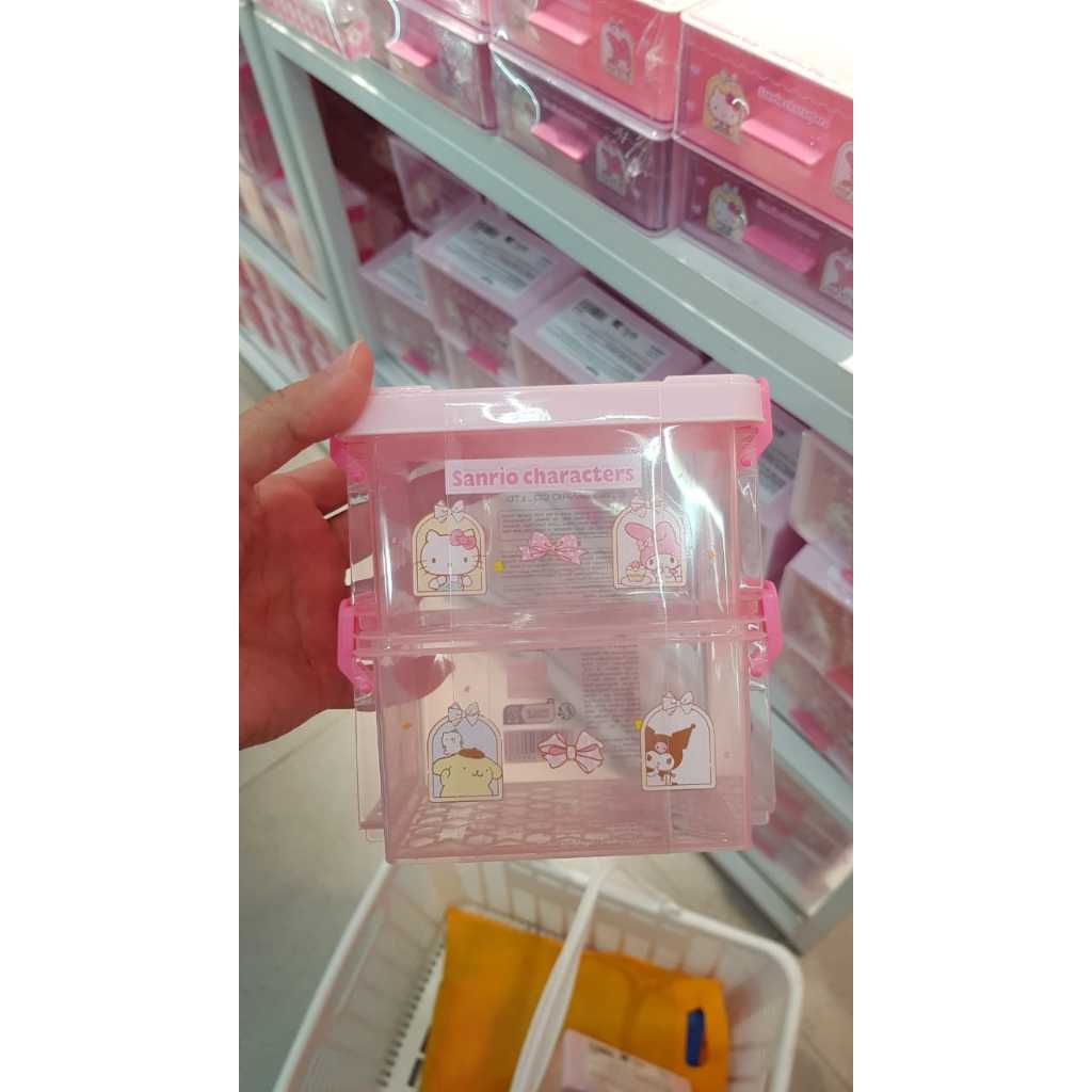Jual Box storage susun 3 miniso melody plastik | Shopee Indonesia
