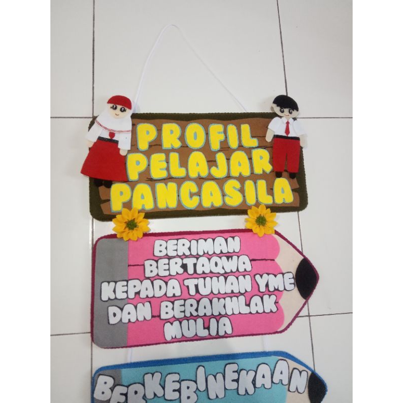 Jual hiasan dinding Profil Pelajar Pancasila / hiasan kelas/ gantungan dinding / gantungan kelas ...