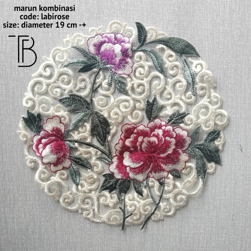Jual bordir aplikasi labirose bordir tempel nordir baju | Shopee Indonesia