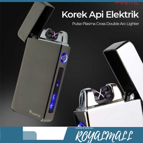 Jual Korek Api Elektrik Pulse Plasma Cross Double Arc Lighter / Korek Api Elektrik Electric ...