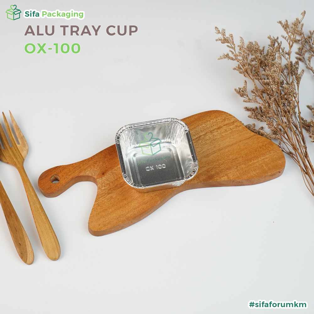 Jual Alumunium Foil Tray Cup OX 100 Macaroni Schotel Klapertart Pastel Tutup Brownies Cake Bolu ...