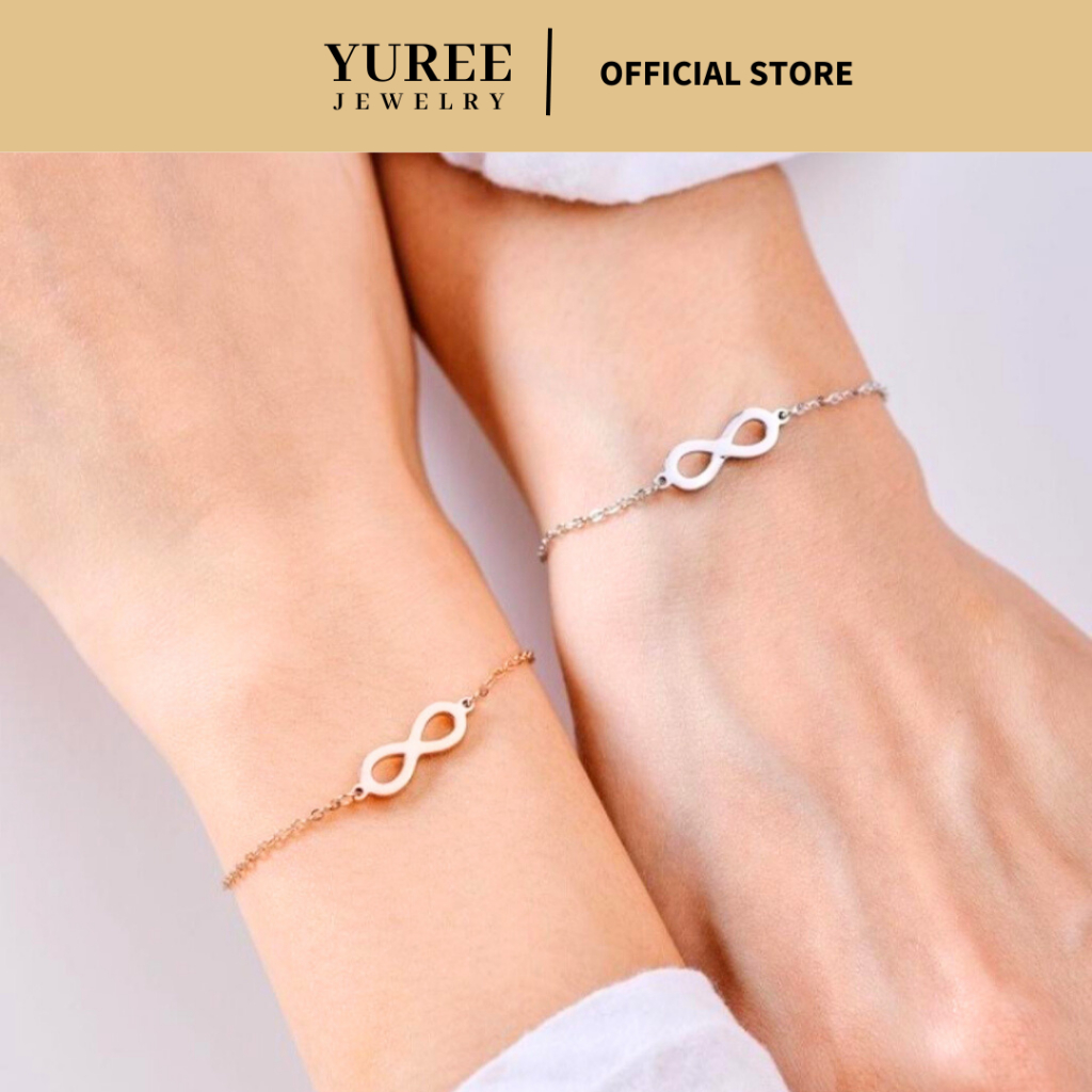 Jual YUREE • Infinite Bracelet • Perhiasan Gelang Infinity Titanium ...