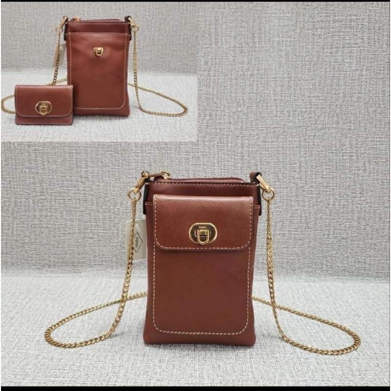 Jual Tas Harper Phone Crossbody Brown | Shopee Indonesia
