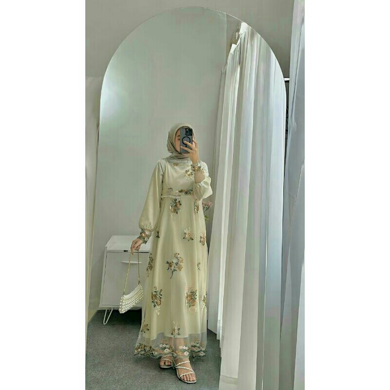 Jual {Baca Deskripsi} Fairy Maxi Korean Dress Tille Vintage Model ...