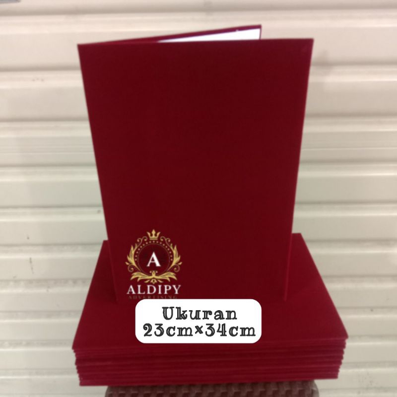 Jual Map Bludru Upacara Ukuran 23cm×34cm(f4) warna Maroon | Shopee ...