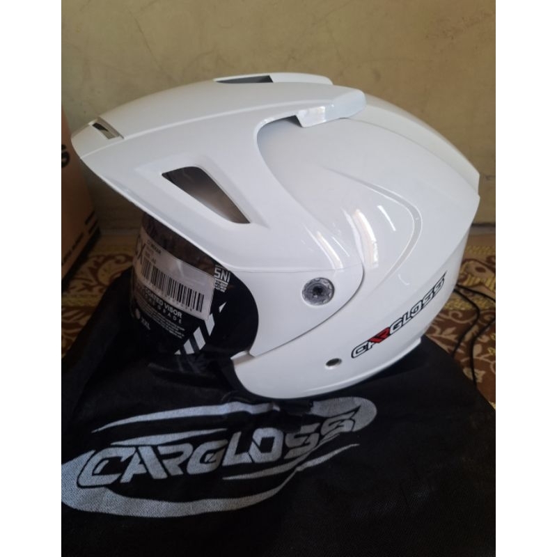 Jual Helm Cargloss CX Yamaha Glossy White | Shopee Indonesia