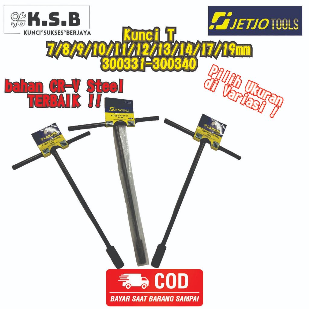 Jual Kunci T 7/8/9/10/11/12/13/14/17/19mm / T-Type Wrench JETJO TOOLS ...