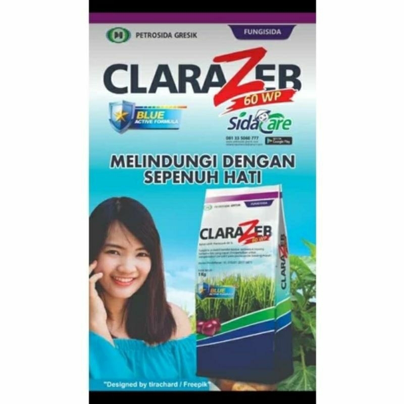 Jual Insektisida Mancozeb biru CLARAZEB 60WP kemasan 1kg | Shopee Indonesia