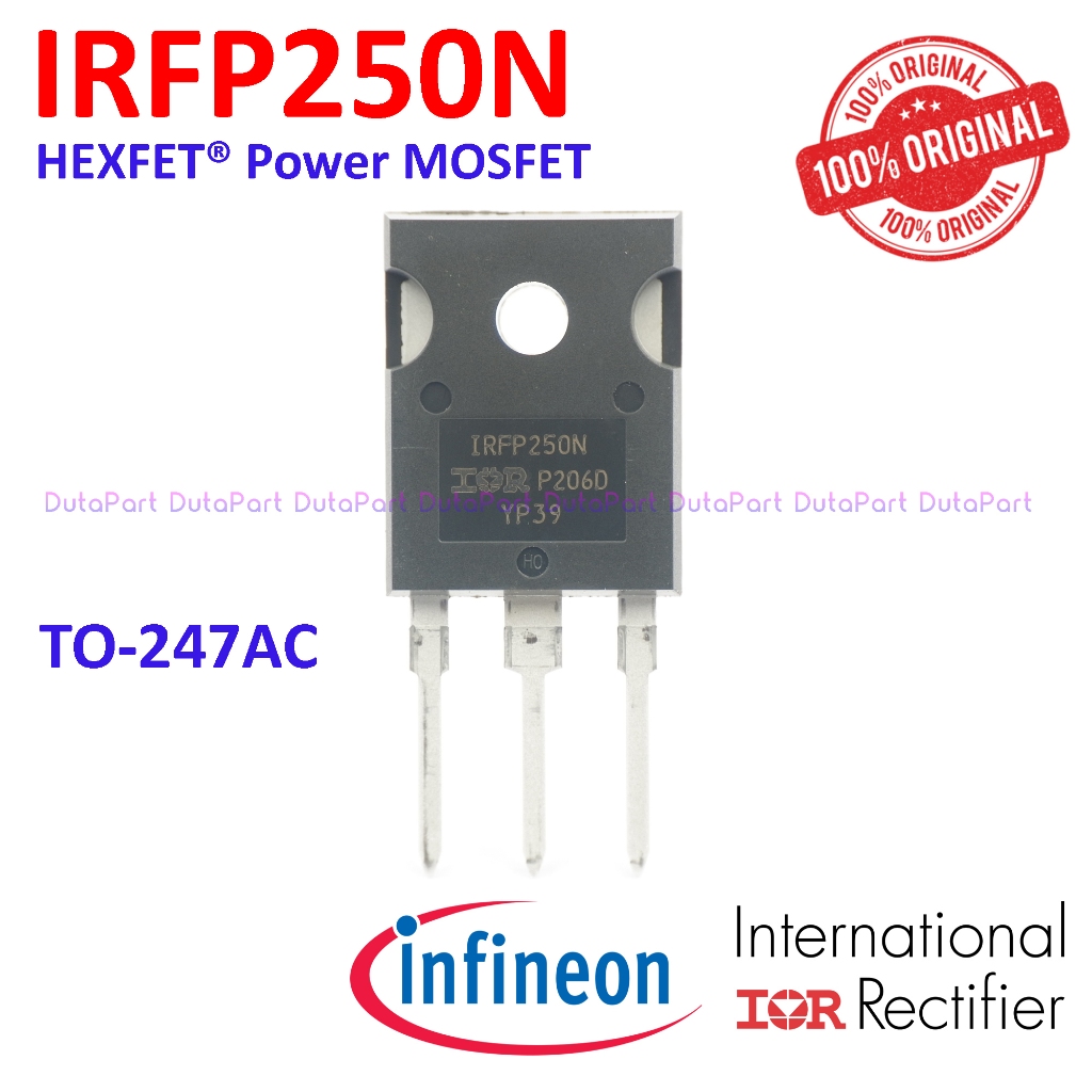 Jual IRFP250N ORIGINAL INFINEON IRF IRFP 250N 250 N 200V 30A MOSFET TO-247 | Shopee Indonesia