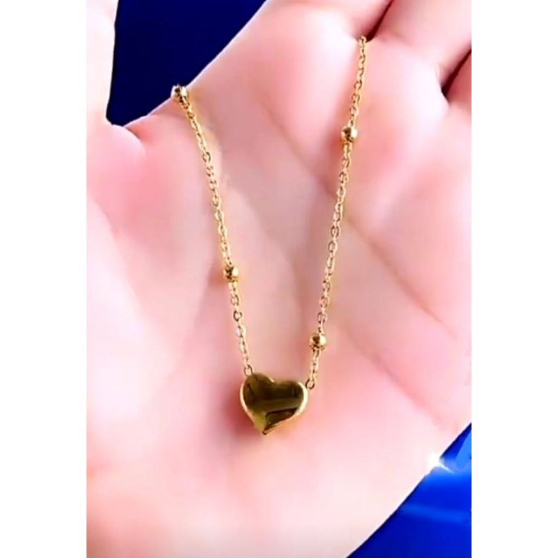 Jual kalung titanium motif liontin love Anti karat anti luntur | Shopee ...