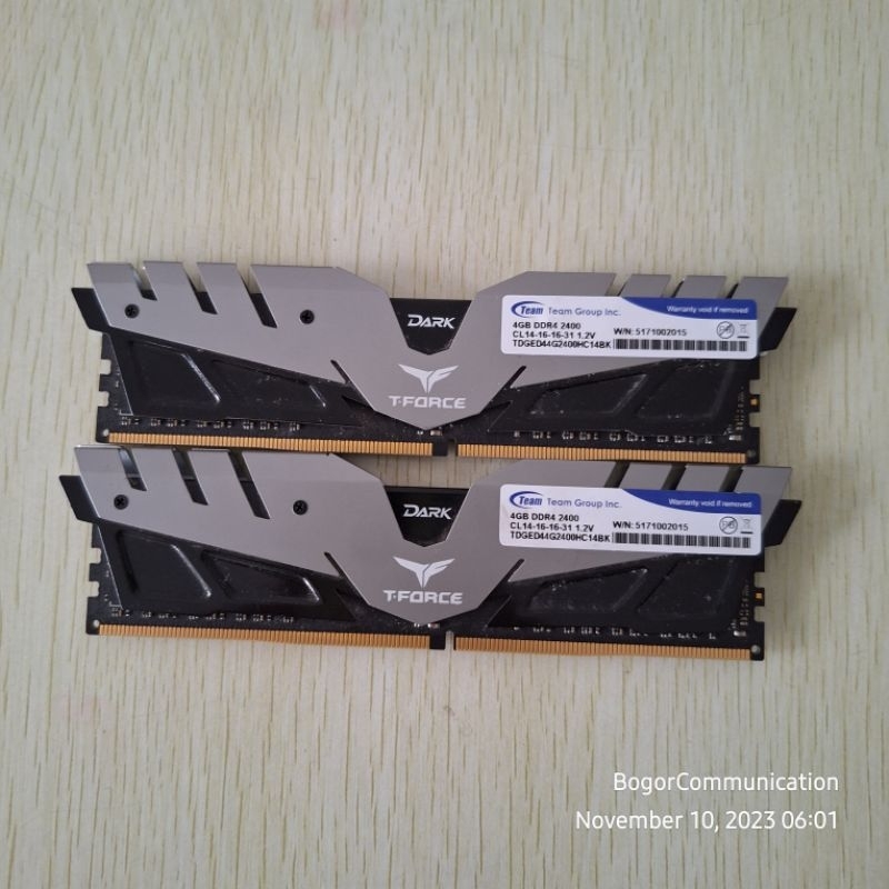 Jual RAM DDR4 TEAM Dark 8GB 2x4GB 2400MHz LONGDIMM Desktop PC | Shopee ...