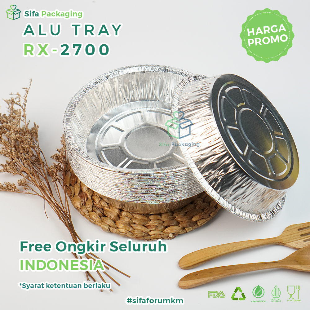 Jual Alumunium Foil Tray Cup RX 2700 Kue Cake Lasagna Macaroni Schotel ...