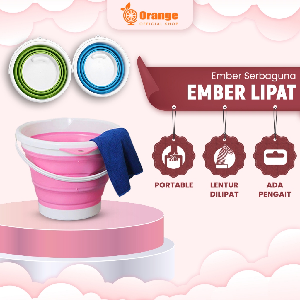 Jual Ember Lipat Portable Silicon Baskom Lipat Water Bucket Foldable 3 ...