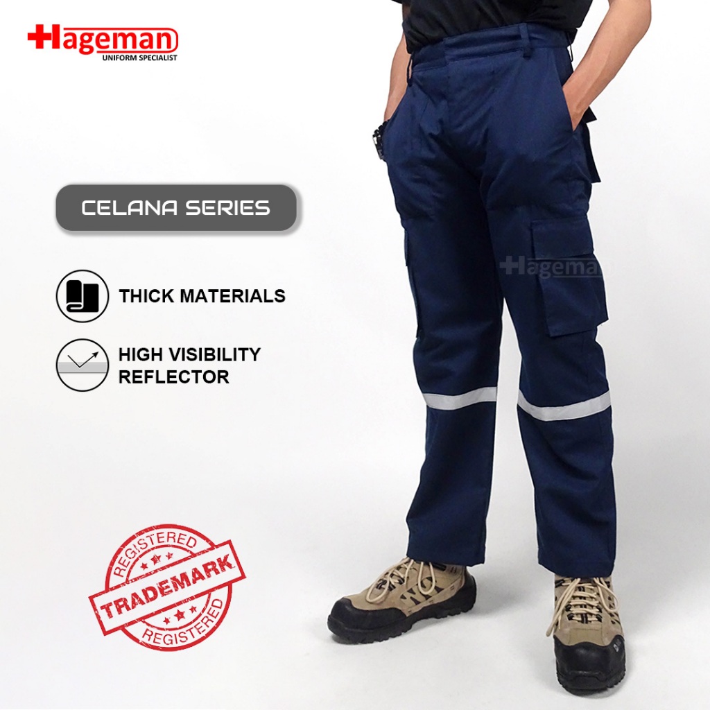 Jual Hageman - Celana Safety / Celana Wearpack Safety Warna Biru Navy ...