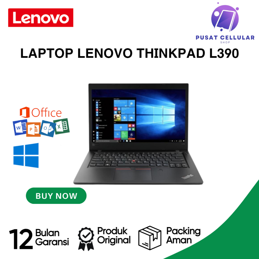 Jual Laptop Lenovo L390 i5 8th GEN8 Ram 16GB SSD 1TB FREE OFFICE ...