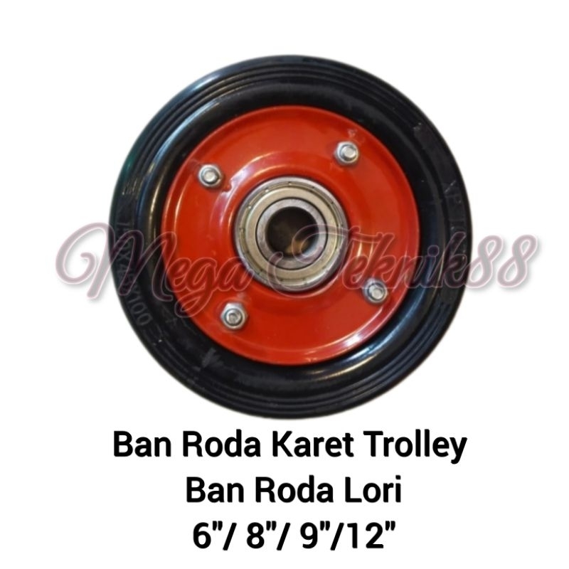 Jual BAN RODA LUAR MATI 6" INDOYAMA 6 INCH RODA TROLI KARET KERETA ...