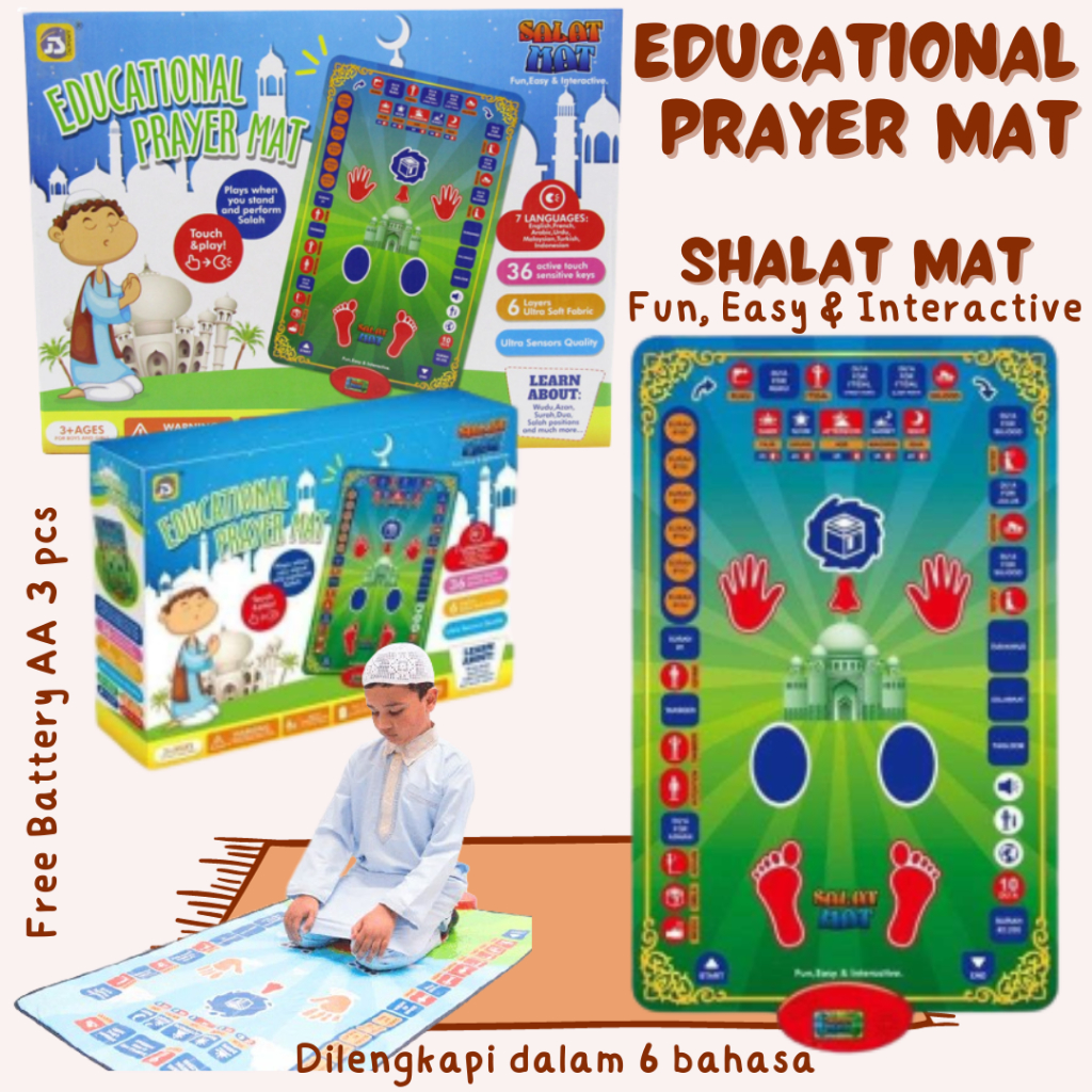 Jual Educational Prayer Mat/ Electric Smart Sajadah untuk Latihan ...