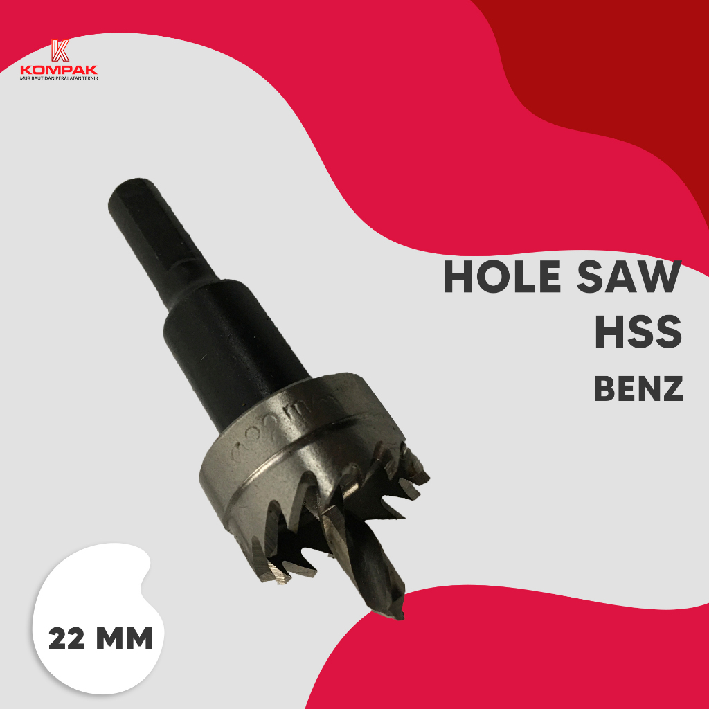 Jual Holesaw HSS 22mm / Hole Saw HSS 22 mm BENZ | Shopee Indonesia