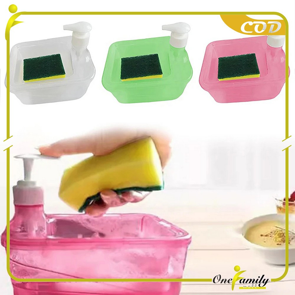 Jual ONE-C1001 Tempat Sabun Cuci Piring Petak 2IN1 650ML dengan Pump ...