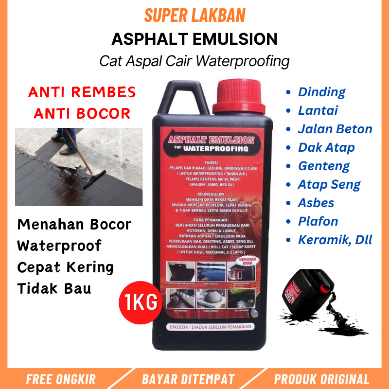 Jual Cat Aspal Cair Anti Bocor Pelapis Dinding Dak Atap Keramik Anti ...