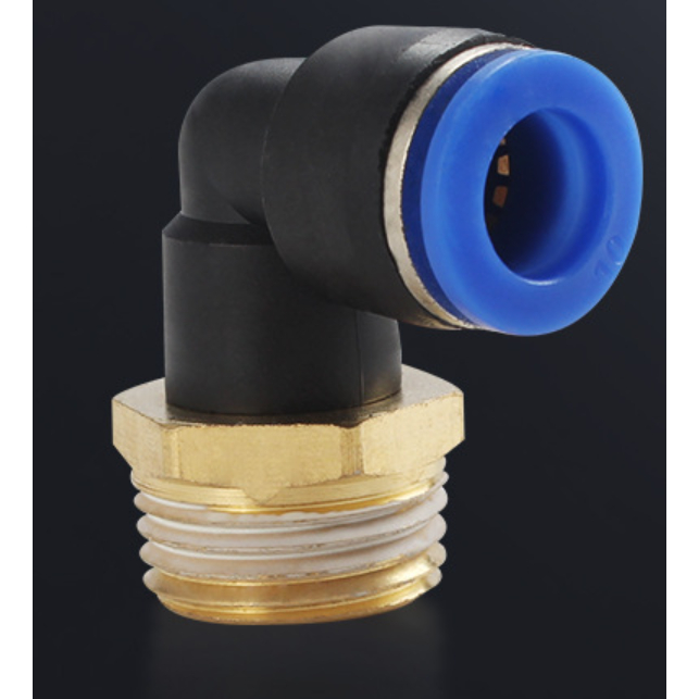 Jual FITTING PNEUMATIC ELBOW NEPPEL PNEUMATIC L 1/4 SELANG 8MM PL 8-02 ...