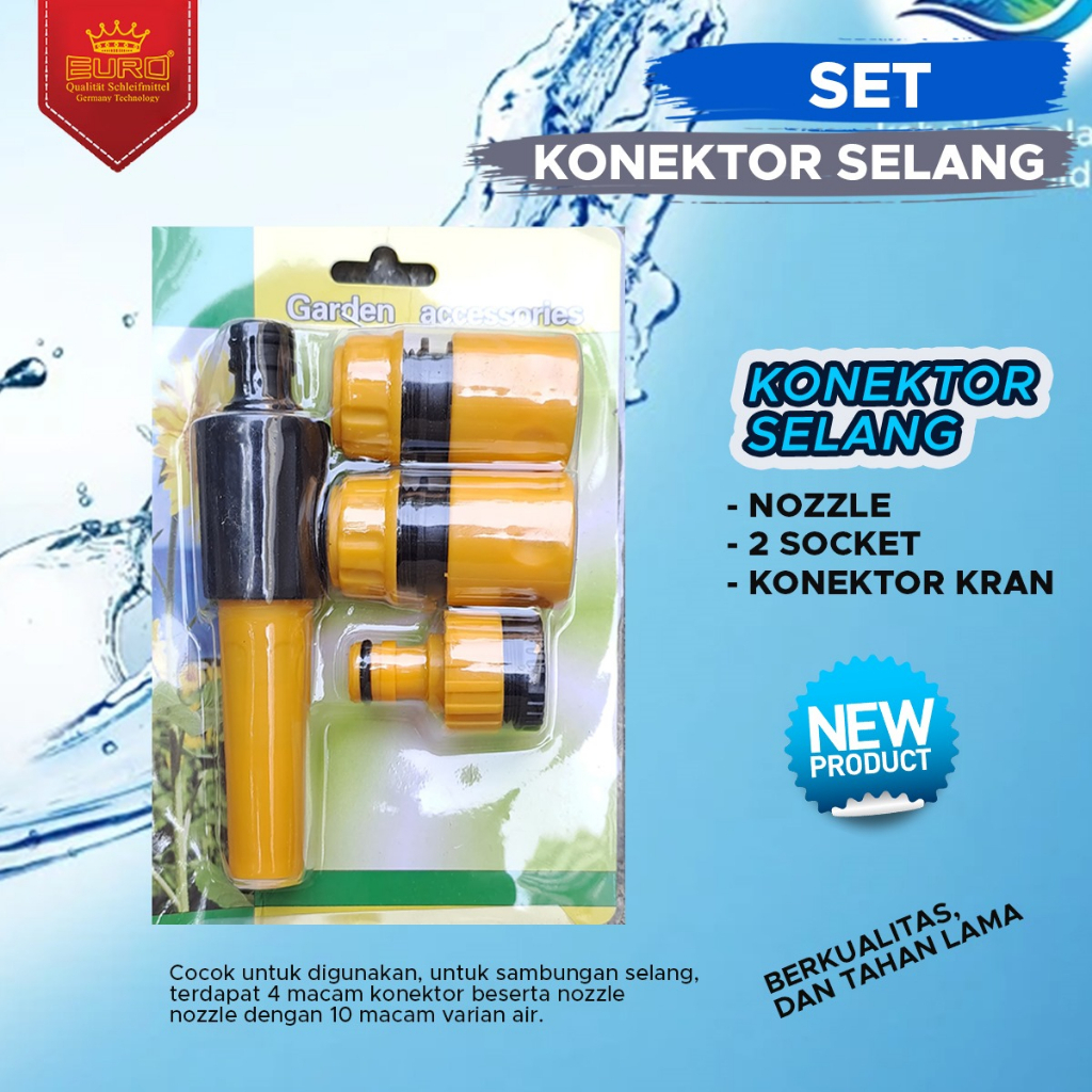 Jual Set Semprotan Nozzle Air Kencang Plastik 4 Pcs dan sambungan ...