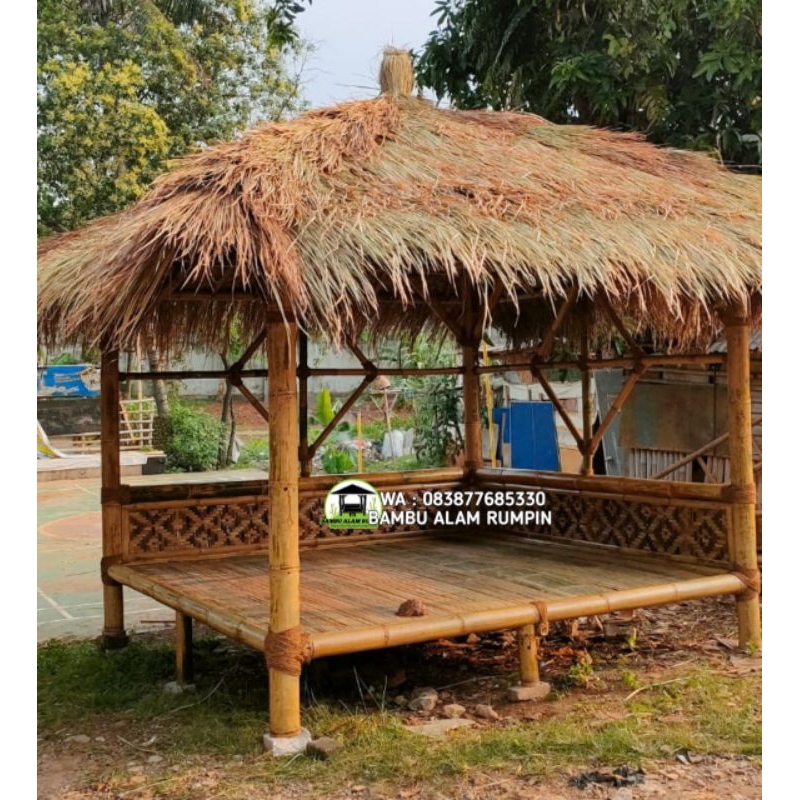 Jual GAZEBO BAMBU ATAP ILALANG | Shopee Indonesia