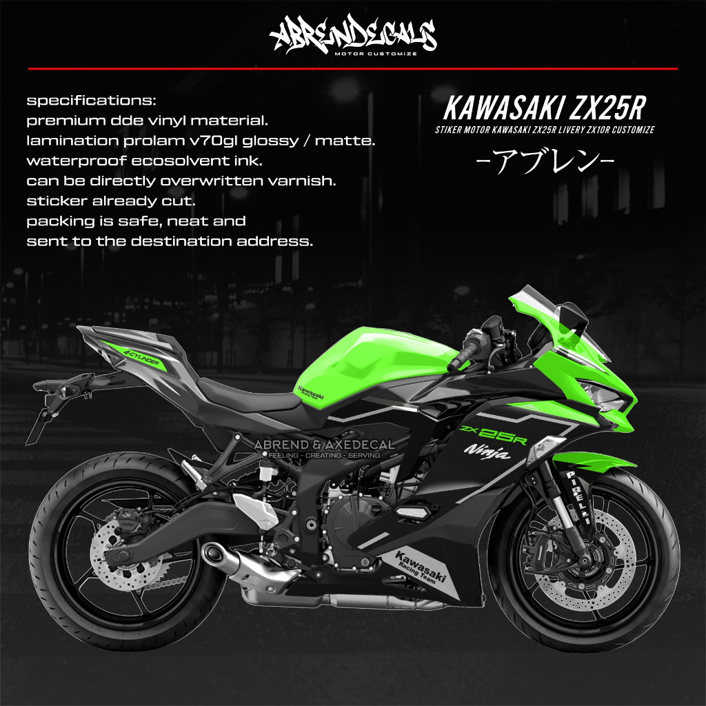 Jual STRIPING ZX25R LIVERY KRT 2022 ZX10R / STIKER MOTOR KAWASAKI NINJA ...