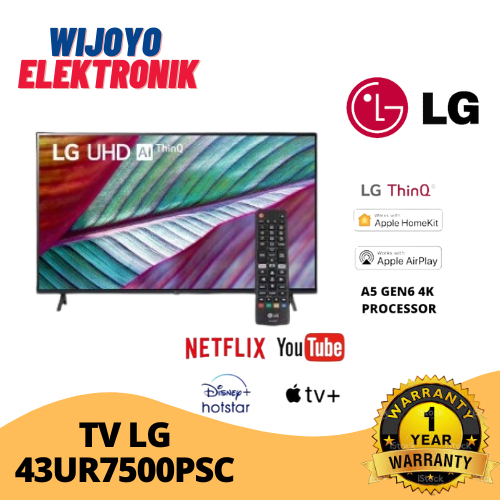 Jual TV LG SMART 43 INCH 43UR7500 PSC UHD REAL 4K A5 GEN 6 43UR7500 NEW ...