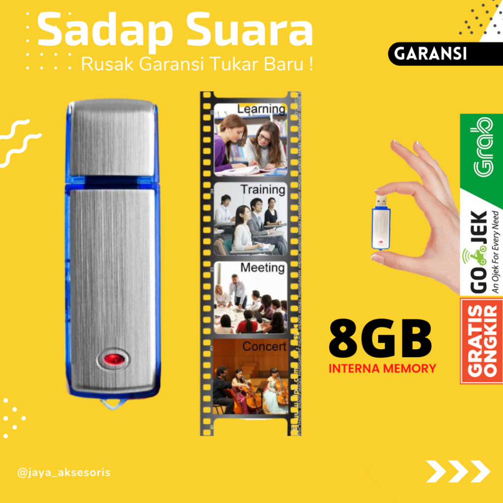 Jual Perekam Suara Mini Tersembunyi Alat Sadap Penyadap Voice Recorder ...