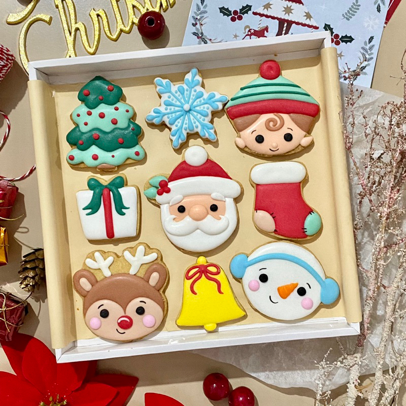 Jual Christmas Character Box (Xmas / Kukis Natal Collection) - (isi 9 ...