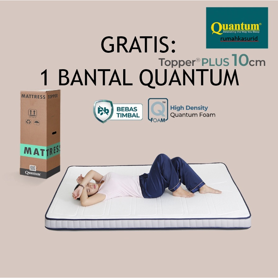 Jual Quantum Mattress Topper Plus Tebal 10 Cm Kasur Spring Bed Shopee