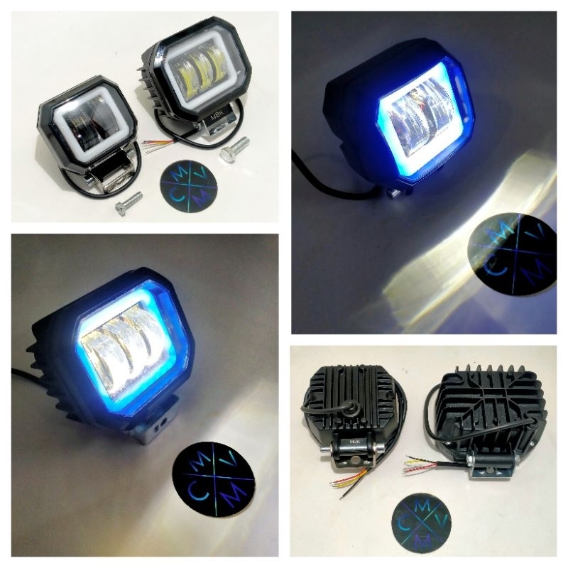Jual [MCMV] LAMPU SOROT motor LED BAR CREE DAYMAKER KOTAK 2in1 PUTIH ...