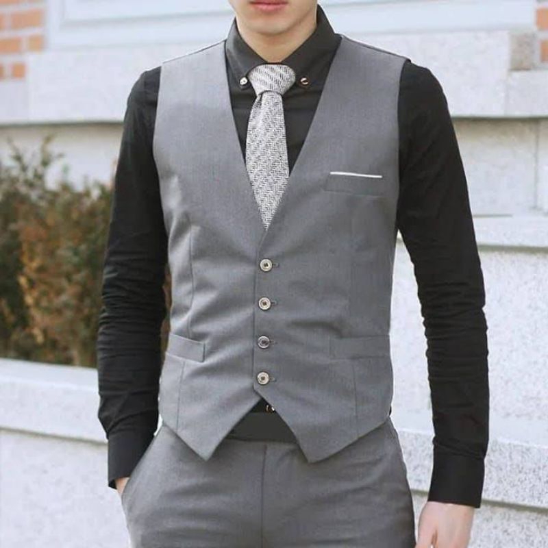 Jual VEST PRIA / SETELAN DALAMAN ROMPI JAS PRIA | Shopee Indonesia