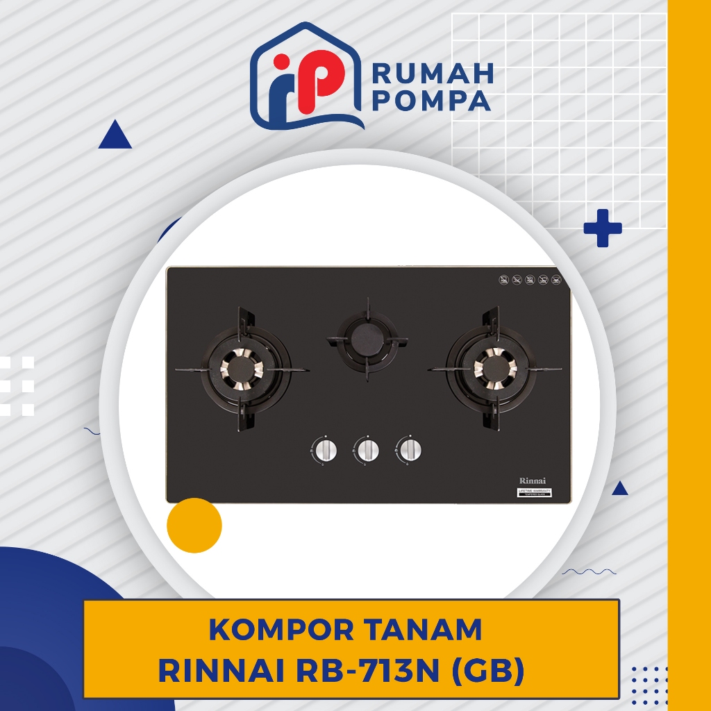 Jual Kompor Tanam 3 Tungku Rinnai RB-713N (GB) | Shopee Indonesia