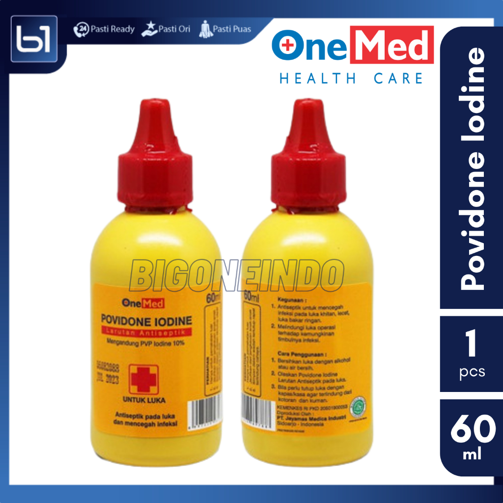 Jual Povidone Iodine Onemed Larutan Antiseptik Povidone Iodine, Obat ...