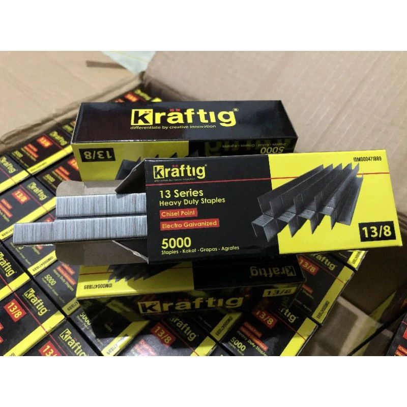 Jual isi staples merk kraftig/ isi staples guntaker 13/8mm | Shopee ...