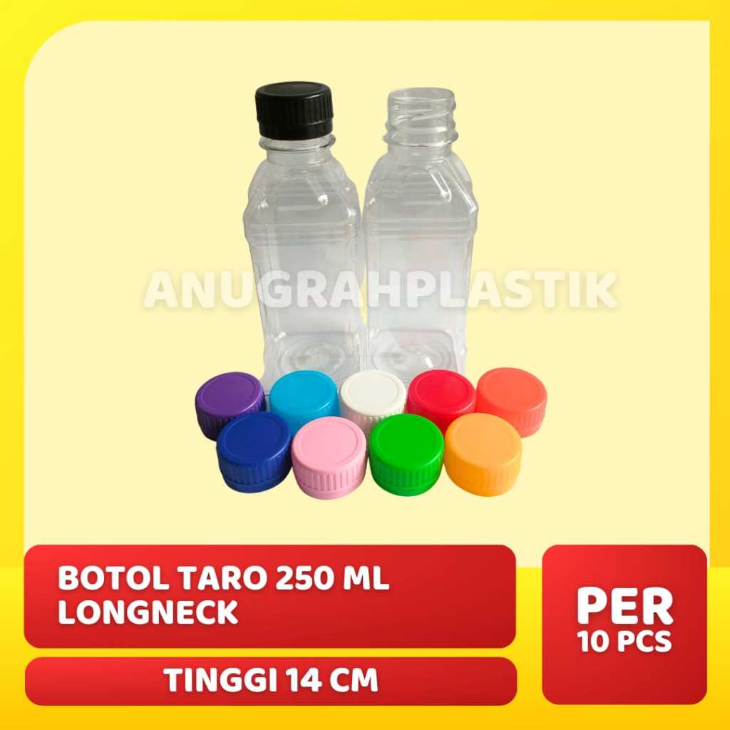 Jual Botol Plastik 250 ml LONG NECK Botol Taro ( eceran ) per 10 pcs ...