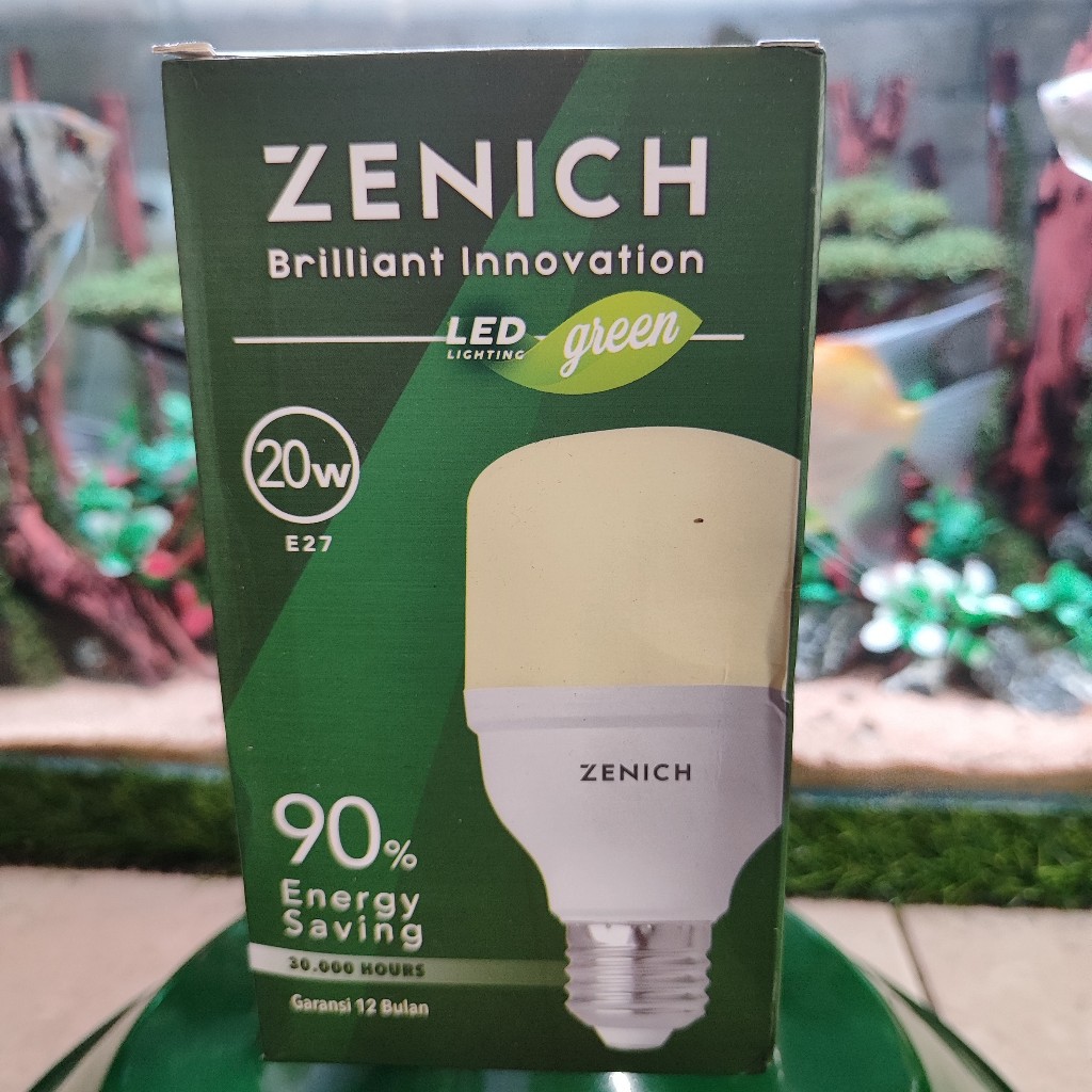 Jual LAMPU LED 20 W / 20 WATT ZENICH GREEN T-BULB GARANSI 1TH TERANG ...