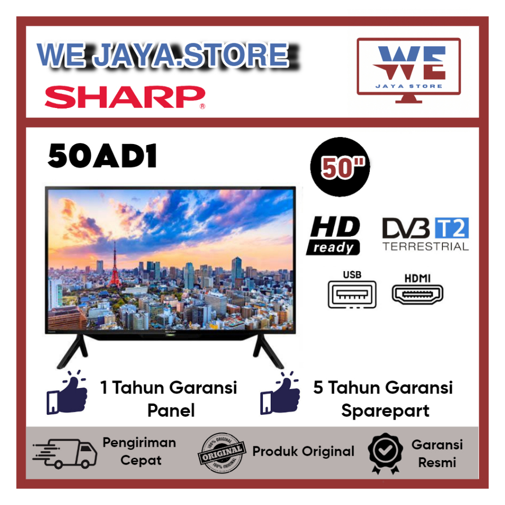 Jual TV LED Sharp Digital 50AD1 LED Sharp 50 Inch Digital TV Sharp ...