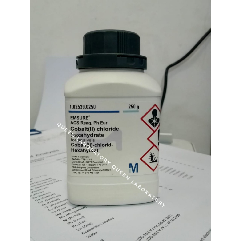Jual COBALT(II) CHLORIDE HEXAHYDRATE, 250 GR, MERCK, 102539 | Shopee ...