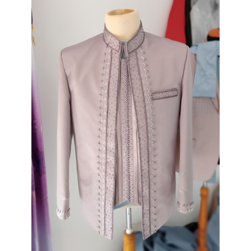 Jual BAJU BESKAP MODERN AB WOOL MODEL PEARL FENCE ELEGANT JAS PENGANTIN ...