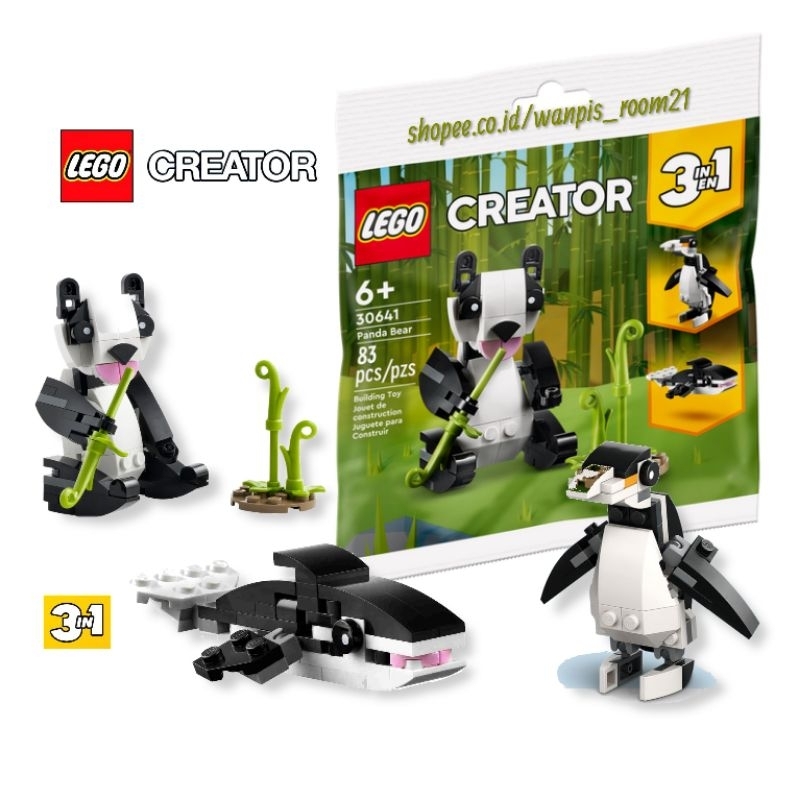 Jual Lego Creator 30641 Panda Bear - Lego Hewan Panda Penguin Ikan ...