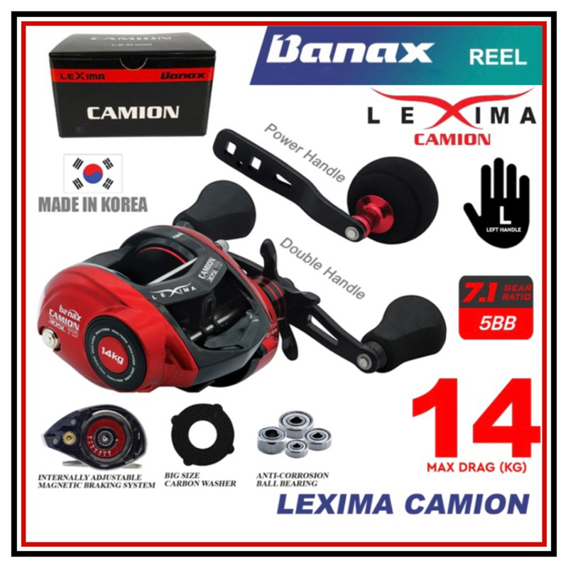 Jual BANAX LEXIMA CAMION 305LTD MADE IN KOREA RED/BLACK BAITCASTING ...