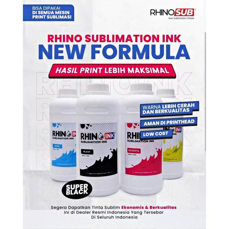 Jual Tinta Sublim Rhino 1 liter (CMYK) | Shopee Indonesia