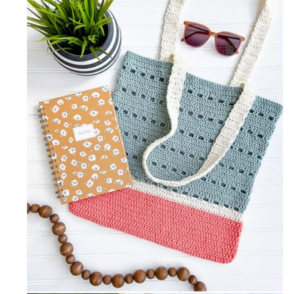 Jual CROCEAN Tas Rajut Totebag Kuliah Pantai Aesthetic Muat Banyak Pink ...