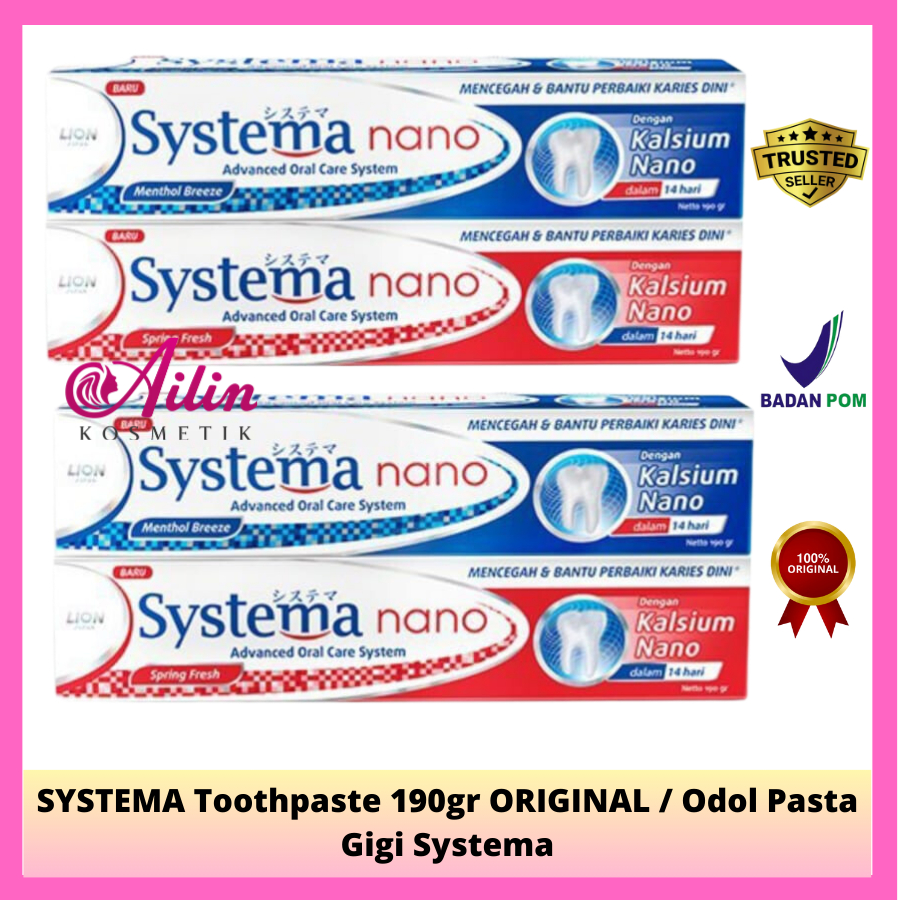 Jual AiLiN SYSTEMA Toothpaste 190gr ORIGINAL / Odol Pasta Gigi Systema | Shopee Indonesia